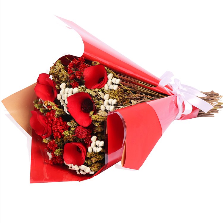 Buquê Mix de Flores Secas Vermelhas - Compre Já | Nova Flor Buquê Mix de Flores Secas Vermelhas - Compre Já | Nova Flor