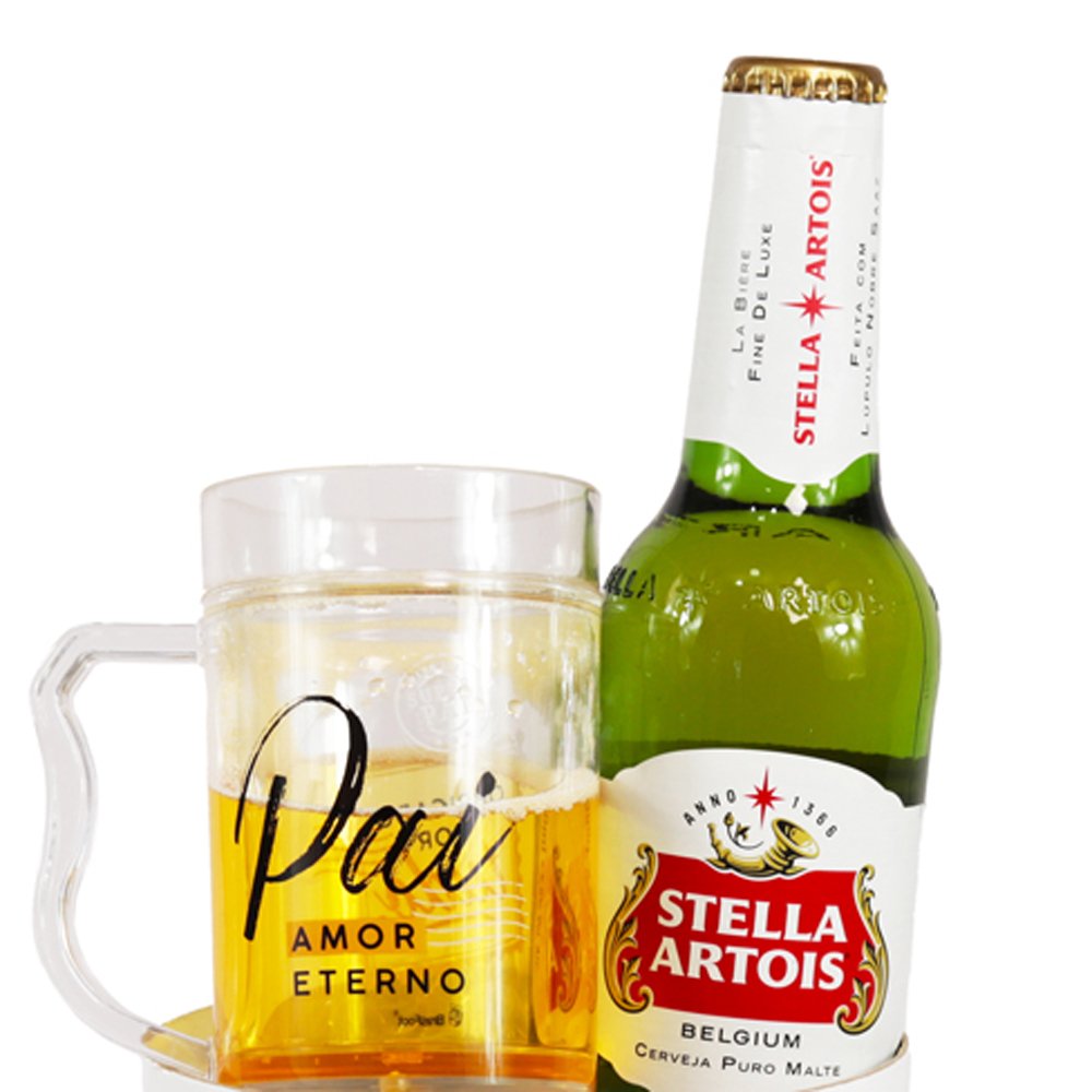 Box Cheers com Stella Artois e Caneca Pai | Nova Flor