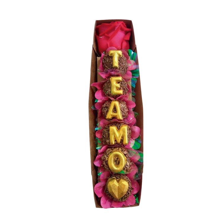 Caixa Com Rosa Te Amo | Nova Flor